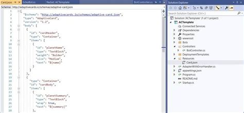 Adaptive Card Templating With Azure Framework Sdkv