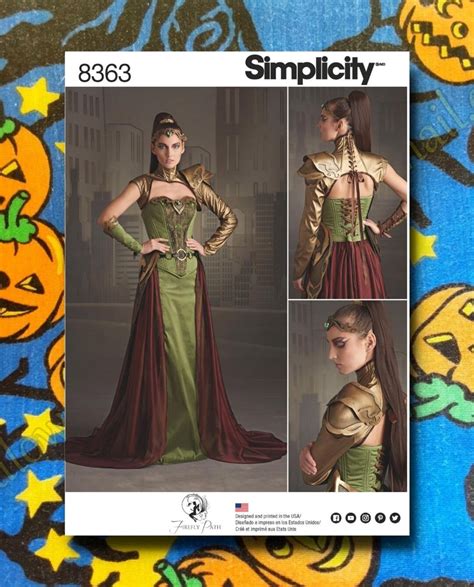 Simplicity S8363 Craft Foam Armor Corset And Full Skirt Sewing Pattern