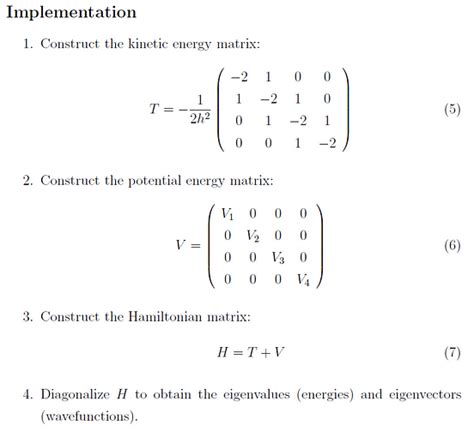 Finite Difference Solution Of The Schrodinger Equation By Benjamin