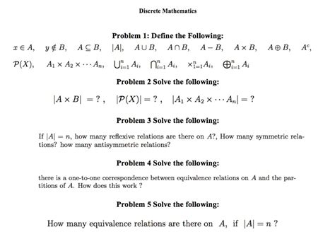 Discrete Math Relations