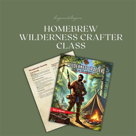 Homebrew Wilderness Crafter Class Guide Dungeon Master Tools Dnd