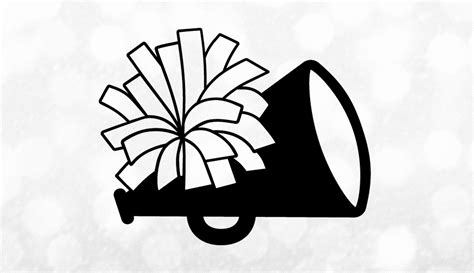 Cheerleading Megaphone Clipart Black And White
