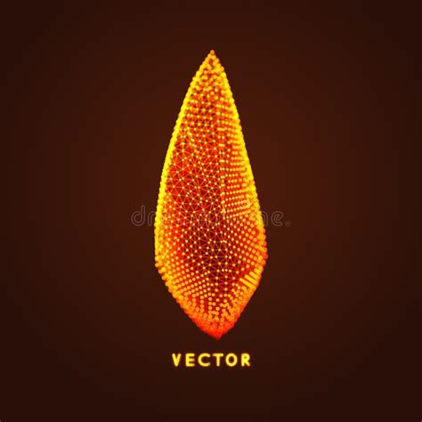Crystal Object With Dots Molecular Grid 3d Technology Style With