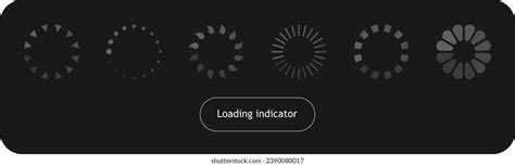 Loading Indicators Set Download Progress Round Stock Vector Royalty Free 2390080017 Shutterstock