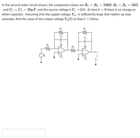 solved in the second order circuit shown the component