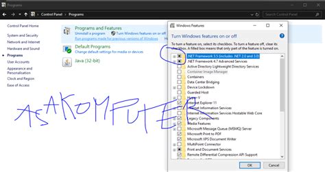 Begini Caranya Mengaktifkan Net Framework 3 5 Di Windows 10 Asakomputer