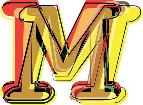 Abstract Colorful Letter M Stock Vector Illustration Of Rough 262757951