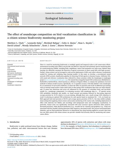 Pdf The Effect Of Soundscape Composition On Bird Vocalization
