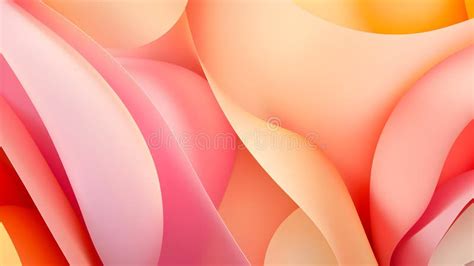 Abstract Wavy Shapes In Soft Pastel Colors Create A Soothing Visual