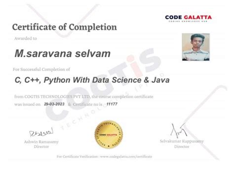 Saravana Selvam M On Linkedin Cprogramming C Python Datascience Java