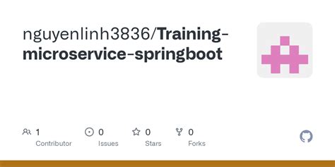 github nguyenlinh3836 training microservice springboot