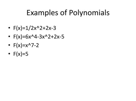 Polynomial Functions Ppt