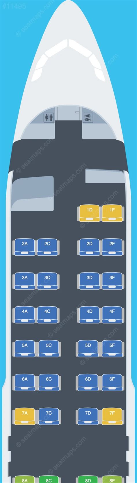 Seat Map Of Air Canada Airbus A320 Aircraft