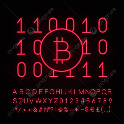 Binary Technology Coding Vector Hd Images Binary Code Neon Light Icon Baht Light Internet