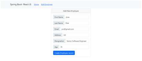 spring boot crud example with mysql react js part 6 codesnipeet
