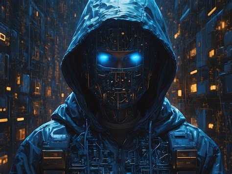 Premium Ai Image Cyber Security Concept With A Futuristic Hacker