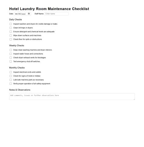 Comprehensive Housekeeping Checklist Template For Streamlined Hotel