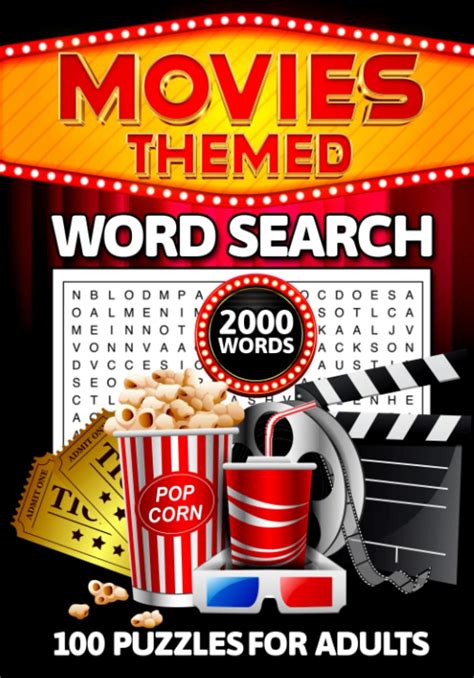 Movie Themed Word Search 100 Puzzles For Adults 2000 Words