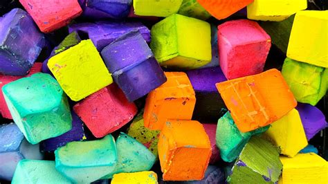 Colorful Gym Chalk Cubes Crush Asmr Youtube