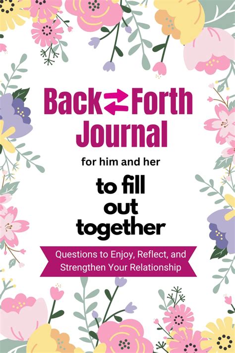 Couples Journal For Him And Her To Fill Out Together Fun