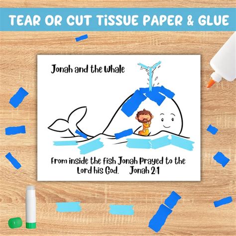 Torn Paper Art Sunday School Craft Christian Preschool Activity