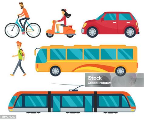 Berbagai Jenis Ilustrasi Vektor Transportasi Ilustrasi Stok Unduh Gambar Sekarang Sepeda