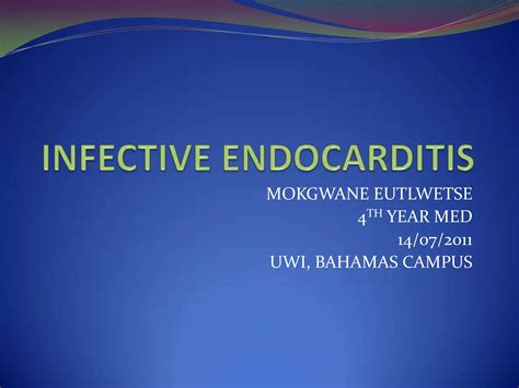 Infective Endocarditis Ppt