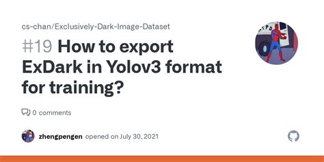 How To Export Exdark In Yolov3 Format For Training · Issue 19 · Cs