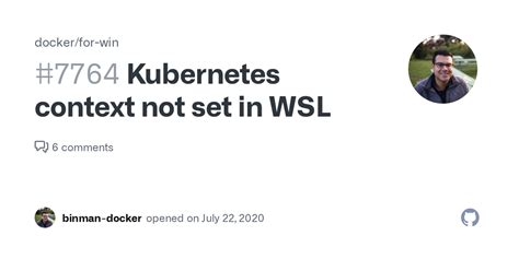 Kubernetes Context Not Set In WSL Issue Docker For Win GitHub