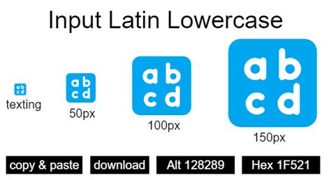 Input Latin Lowercase Emoji And Codes