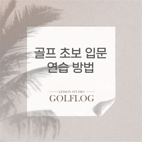 강서구 골프 레슨 골프 초보 입문 연습 방법 네이버 블로그