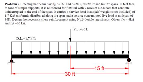 solved problem 2 rectangular beam having b 16 and d 28 5