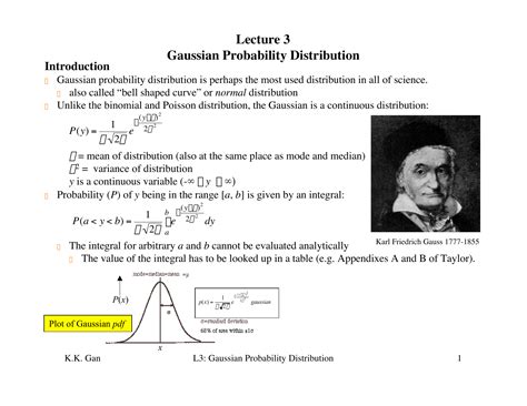 Lecture 3 Gaussian Probability Distribution