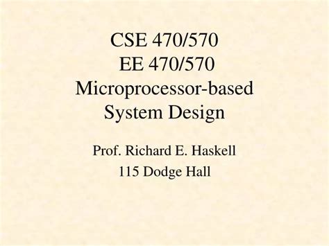 ppt cse 470 570 ee 470 570 microprocessor based system design