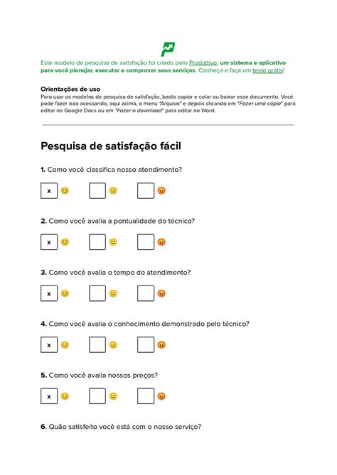 Modelo De Question Rio De Pesquisa