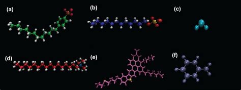 The Three Dimensional Chemical Structures Of Molecules Used In The