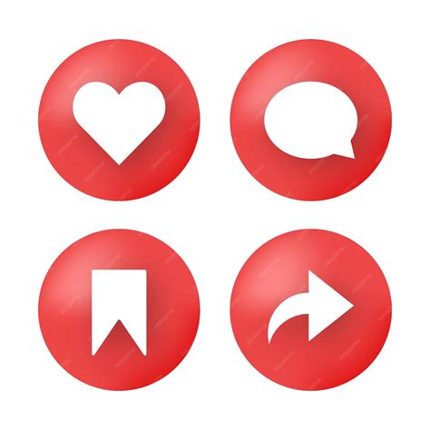 premium vector social media interaction button pack