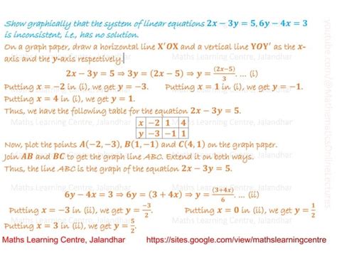 Class 10 Chapter 3 Pair Of Linear Equations In Two Variables