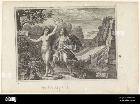 Apollo Pursues Daphne C 1636 1670 Print Apollo Is In Love With The