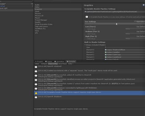 After Using Lightweight RenderPipeline Start The VIVE Black Screen Issue