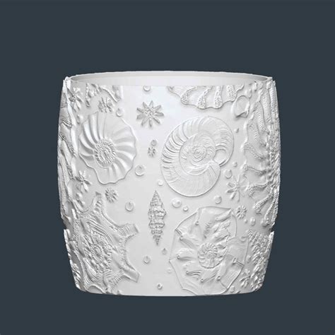 3d Printable Shell Plant Pot No Supports With Drainage By Inartwetrust3d