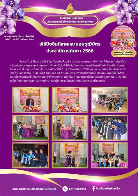 โรงเรียนบ้านห้วยเรือ วันพุธ ที่ 19 มีนาคม 2568 โรงเรียนบ้านห้วยเรือ นำโดยนายเศรษฐา เพ็งคำปั้ง