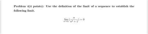 solved problem 4 4 ﻿points use the definition of the limit