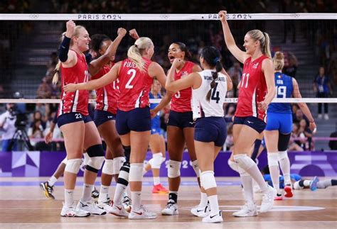2024 Olympic Games Usa Women Vs Italy Gold Medal Match Usa Volleyball
