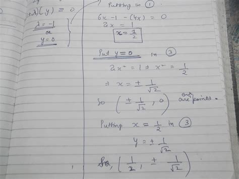 multivariable calculus lagrange multipliers question and my attempt