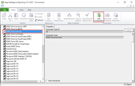 using microsoft excel as a data source in sage intelligence sage