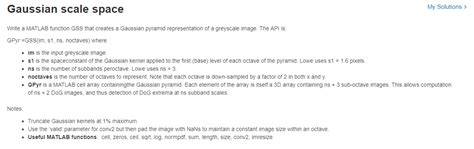 Gaussian Scale Space My Solutions Write A Matlab