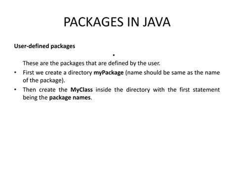 Packages In Java Ppt