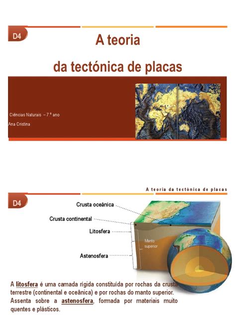 A Teoria Da Tectónica De Placas 7a Ciencias Pdf Placas Tectônicas