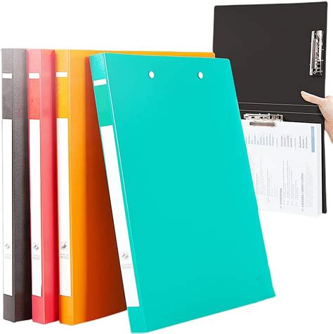 4 Pack A4 Double Strong Clips File Folder Report Cover Punchless Binder Clamp Binder Without